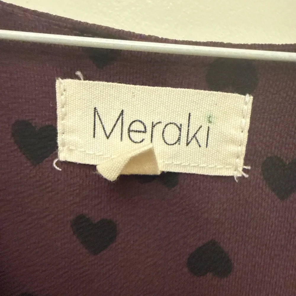 meraki | Tops | Meraki Plum Heart Pattern Blouse | Poshmark